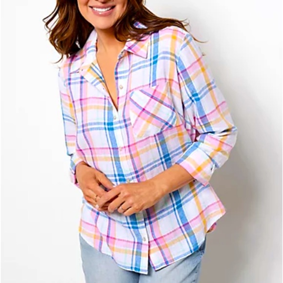Candace Cameron Bure | Tops | Candace Cameron Bure Xl Linen Viscose ...